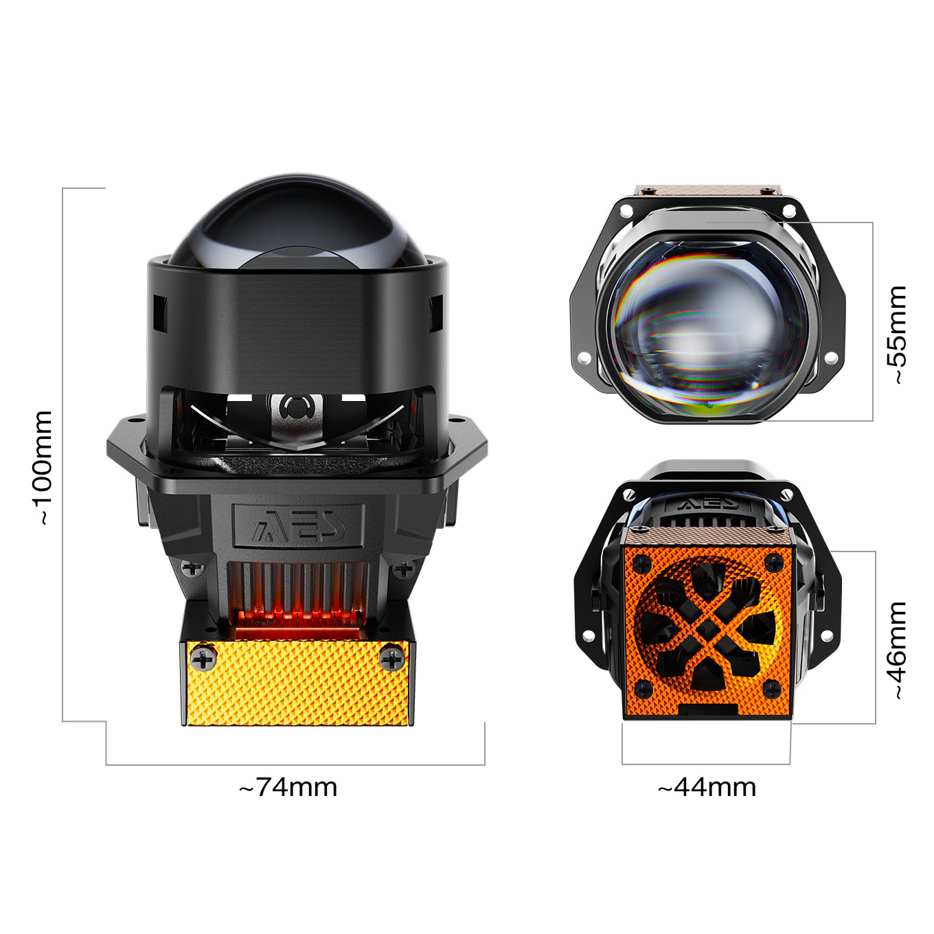 Turbo SE Ultra 2.0”65W high power square light short Size LED ...